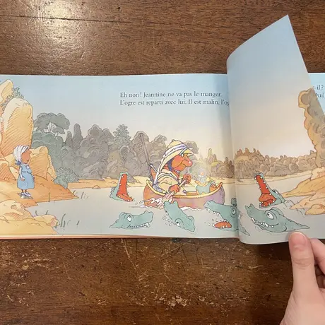 「L'ogre, le loup, la petite fille et le gateau」...