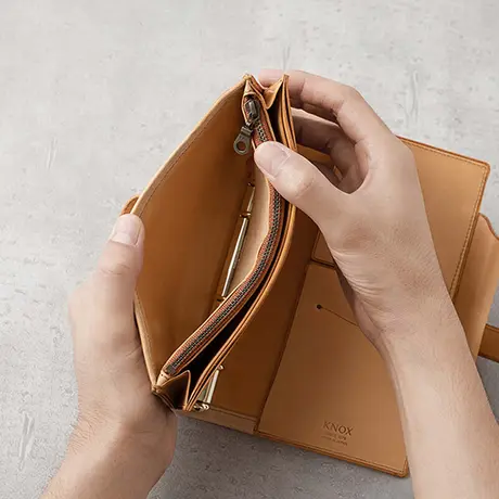 KNOX 【FLUCT｜フラクト】 システム手帳 バイブルサイズ フラップ付き 12...