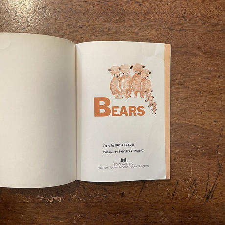「BEARS」Ruth Krauss（ルース・クラウス） Phyllis Rowand | F...