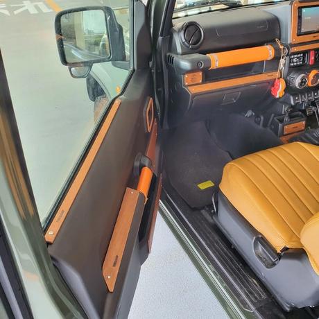 [フロントドア/④ガラス横パネル]新型ジムニーウッドパネルJB64/74 | TURF&CAMP