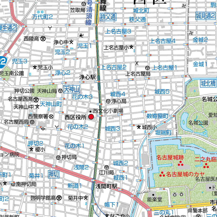 A名古屋市西区1/25000 | 地図素材
