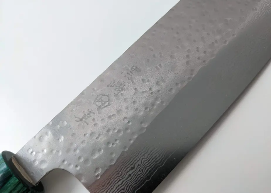 K0008 | VG10積層 | 菜切 | 朴木丸柄 (緑) | タケフナイフビレッジ公式ショップ