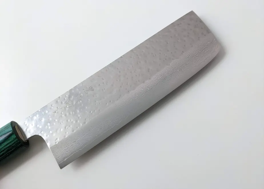 K0008 | VG10積層 | 菜切 | 朴木丸柄 (緑) | タケフナイフビレッジ公式ショップ