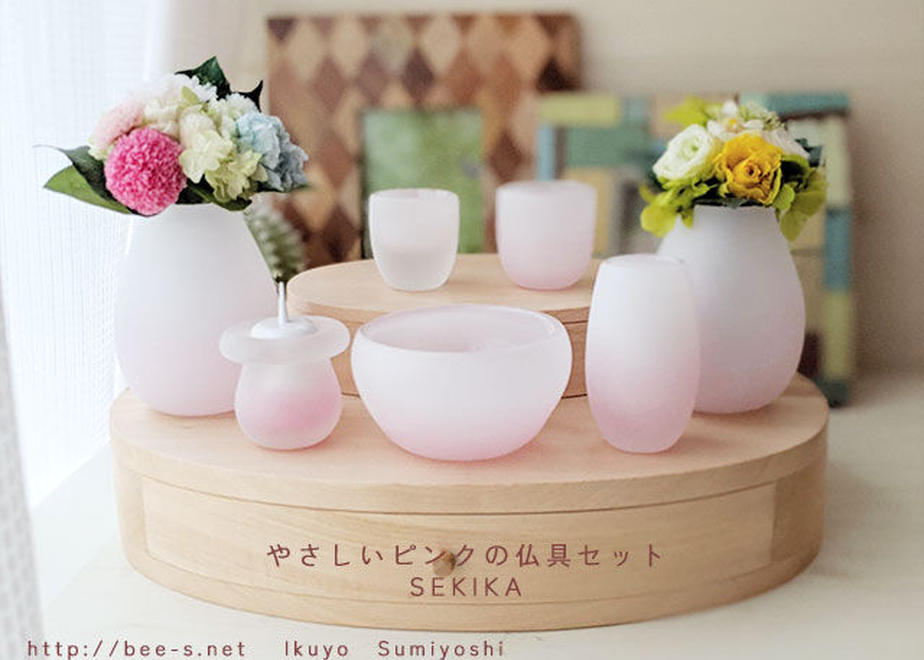 おしゃれな仏具セット SEKIKAピンク＆ホワイト | おしゃれ聖具 天使具の店 Bee-S