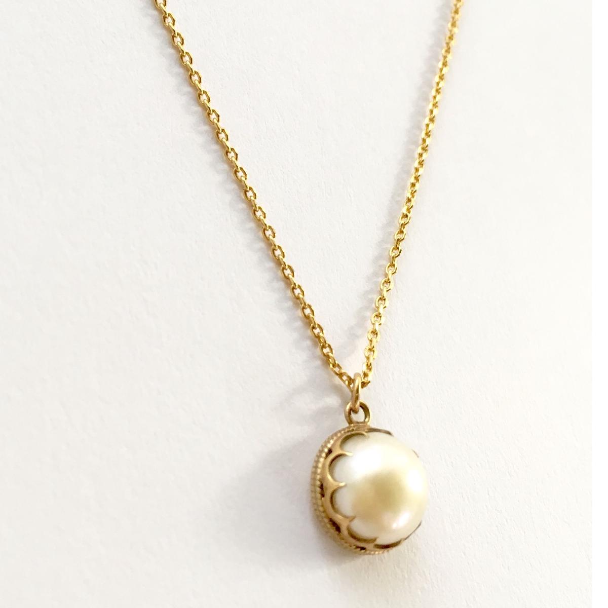 Moon Pearl Necklace | Ambiencejewelry