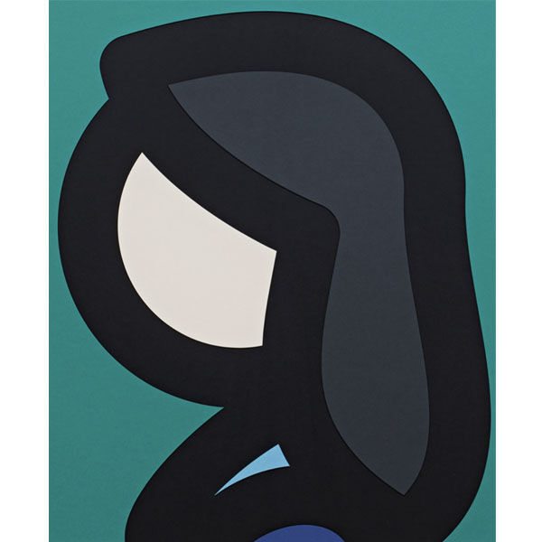 ジュリアン・オピー「Paper Head 6」ﾚｰｻﾞｰｶｯﾄﾐｭｰｼﾞｱﾑﾎﾞｰﾄﾞ | B...