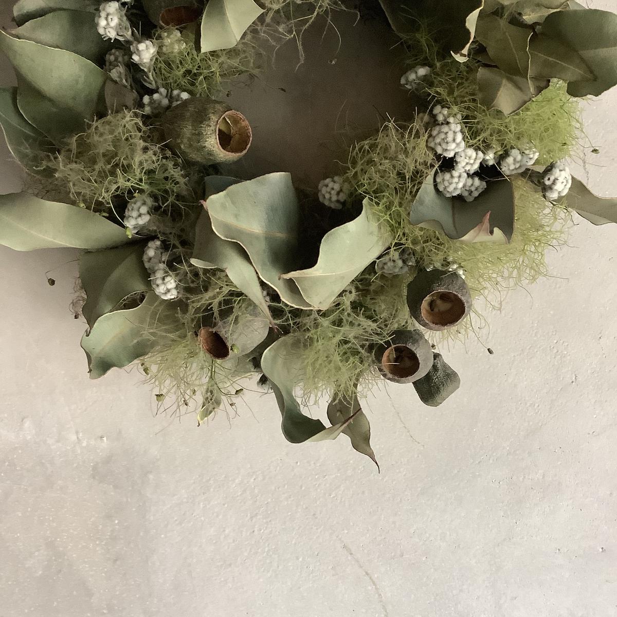 Dried Eucalyptus & Smoke Tree Wreath (ユーカリとスモーク...
