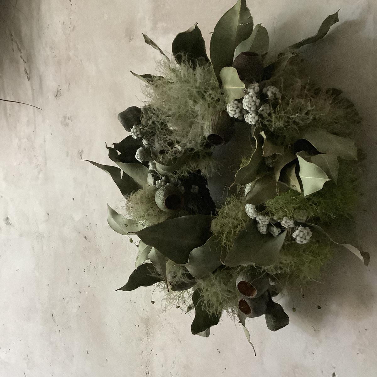 Dried Eucalyptus & Smoke Tree Wreath (ユーカリとスモーク...