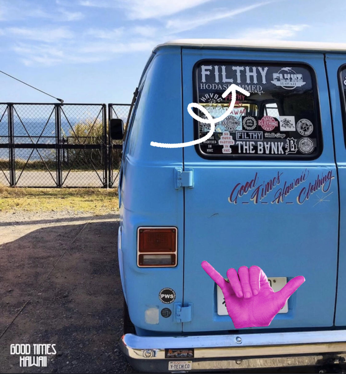 FILTHY HAWAII ステッカー ホワイト | GOOD TIMES HAWAII C...