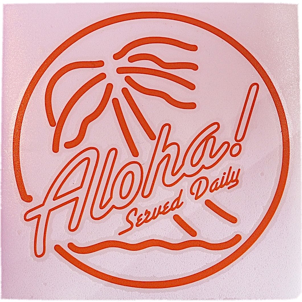 FITTED HAWAII ステッカー オレンジ | GOOD TIMES 808CLOTHING