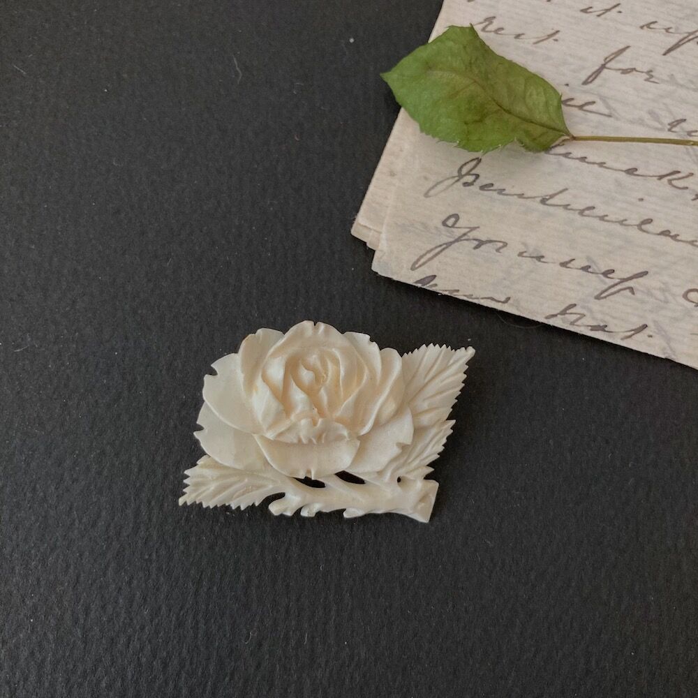 rose brooch アンティークボーンバラブローチ | cocon