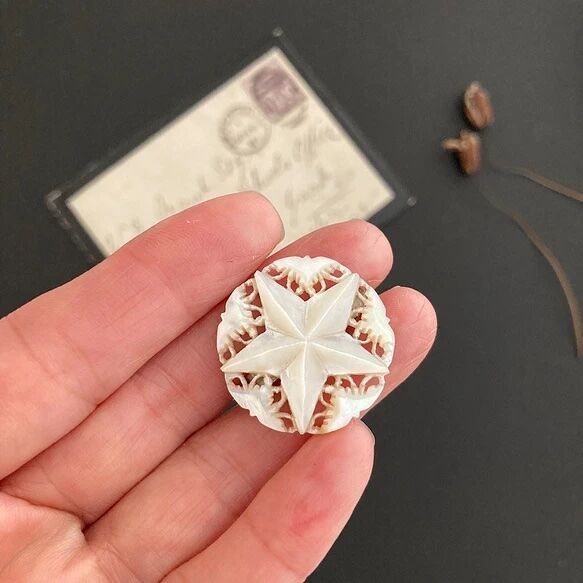 star brooch マザーオブパール 星モチーフ ベツレヘム 白蝶貝 | cocon