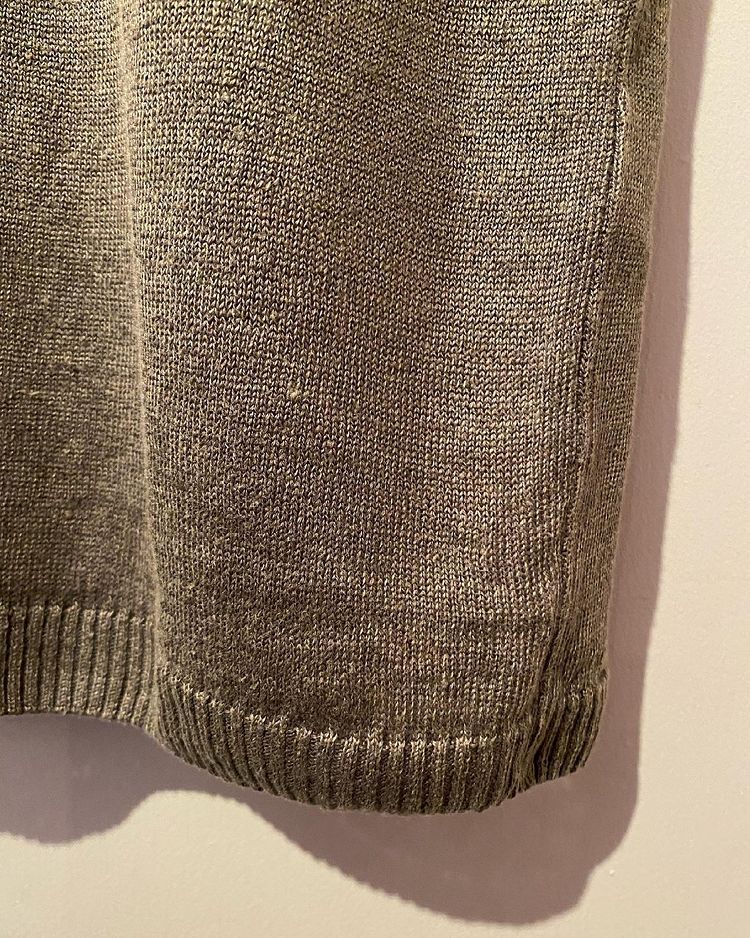 -GRP- Linen S/S crew neck knit（VERDE MILITARE/m...