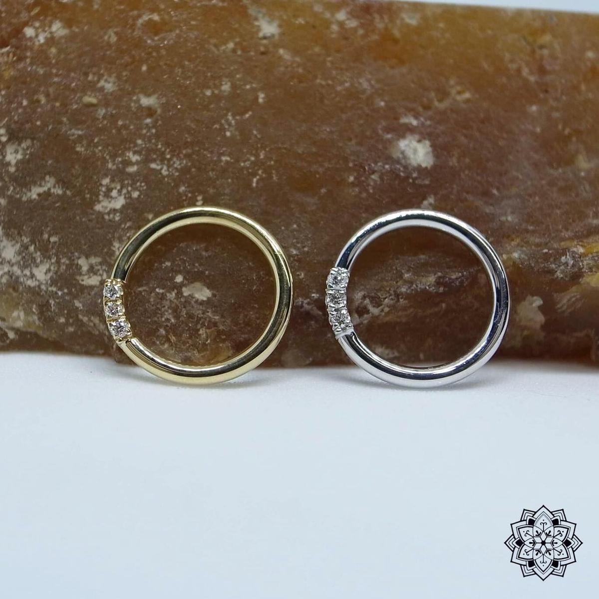 3 Gem Blaze Ring-18K(YG)(WG) /DIAMOND(VS) | GLA...