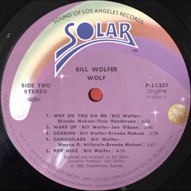 Bill Wolfer - Wolf [LP][Solar] | FunTricks Records