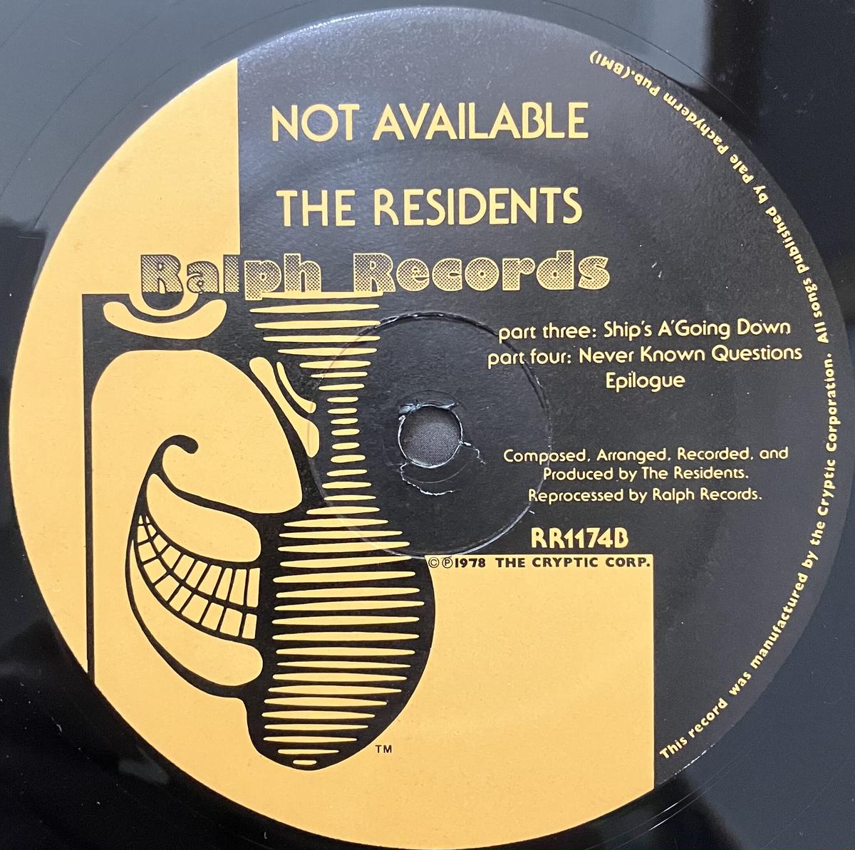 The Residents - Not Available [LP][Ralph Record...