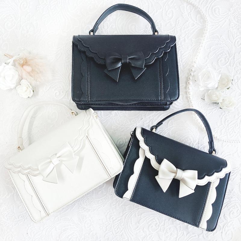 【ぬいバッグ】リボン付きスカラップ痛ショルダーバッグ | G.triGer