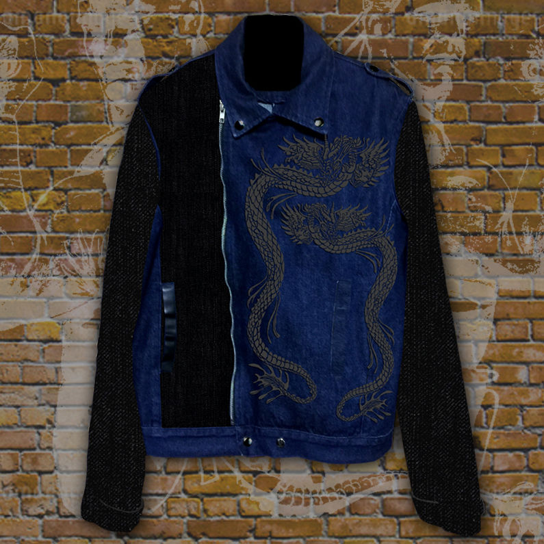 DOUBLE DRAGON -Embroidered Denim Jacket- | game...