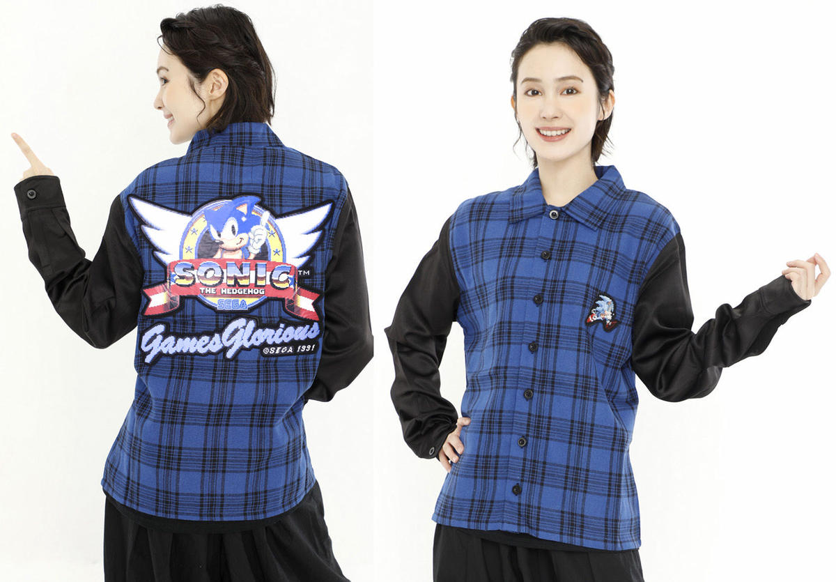 【SONIC THE HEDGEHOG】 Plaid Shirt | gamesglorious