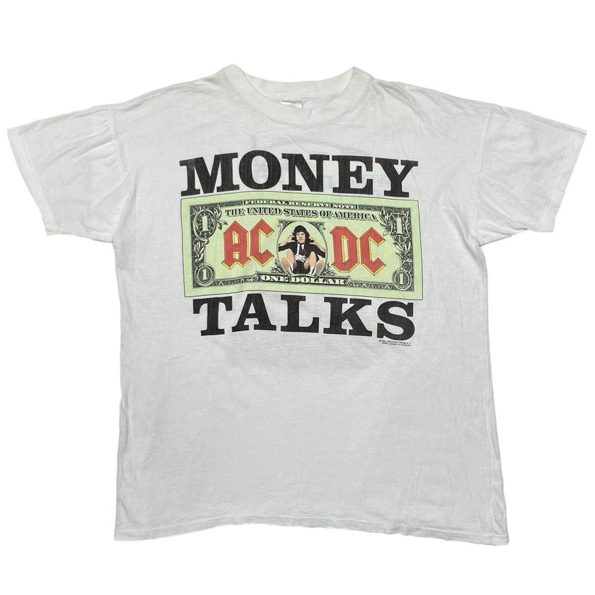 AC/DC 1990 MONEY TALKS WORLD TOUR 1990/91 WHITE...