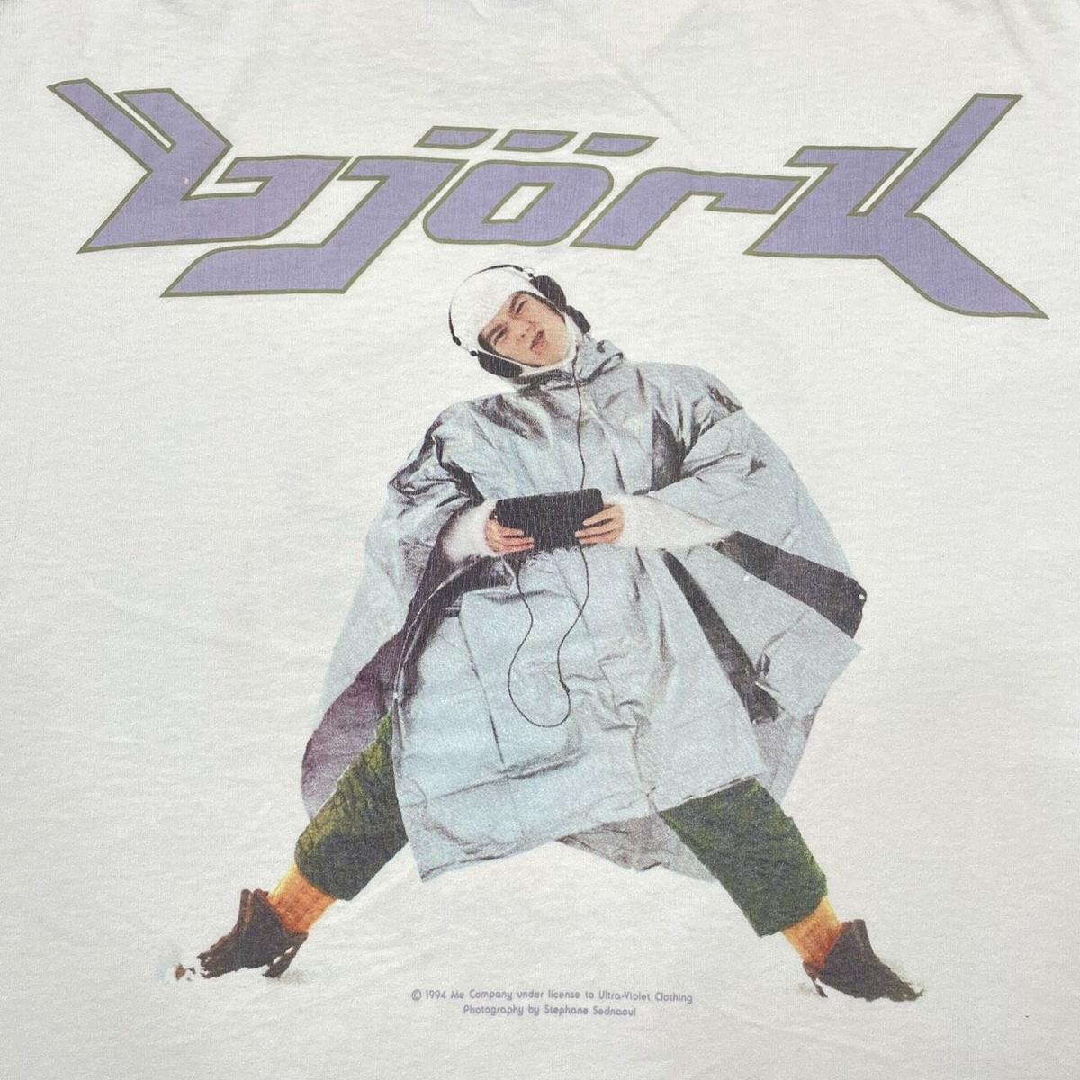BJORK 1994 HUGE FACE WHITE PHOTO by Stephane Se...