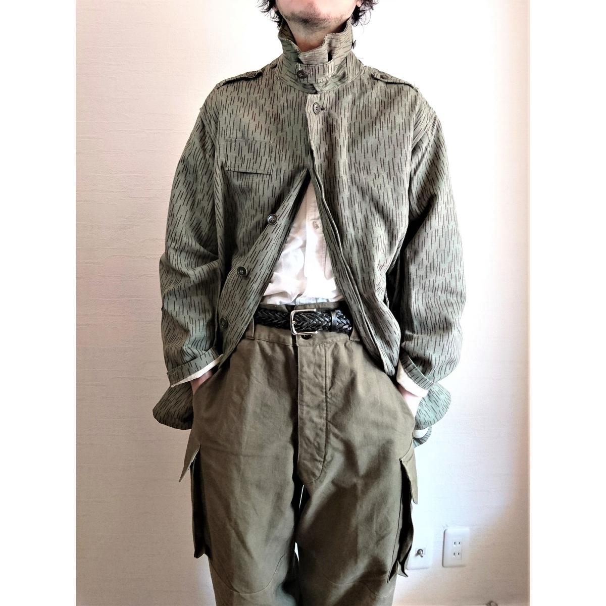 【Czech Army 60 's Rain Drop Camo Coat DeadStock...