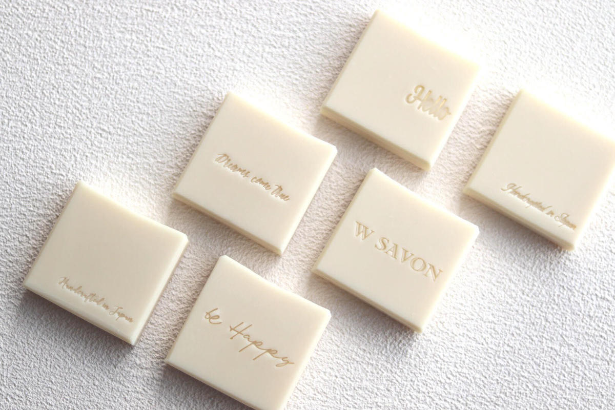 手作り石けん専用 オーダーメイドのアクリルスタンプ（2個セット） | Happy Soaping