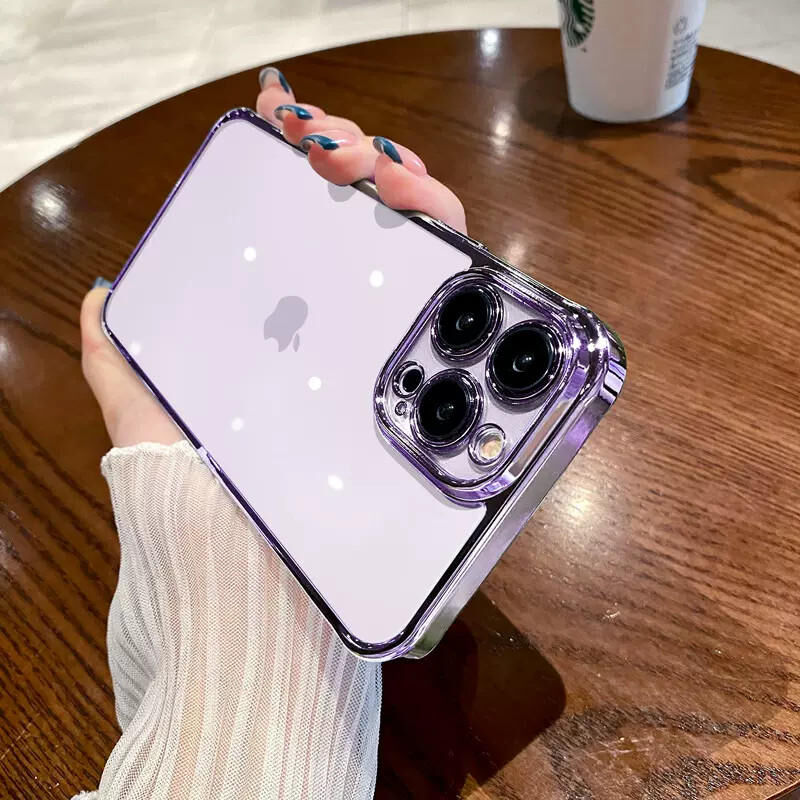 【N320】黄ばまないiphone14/14proガラスケース メタリック iphone クリ...