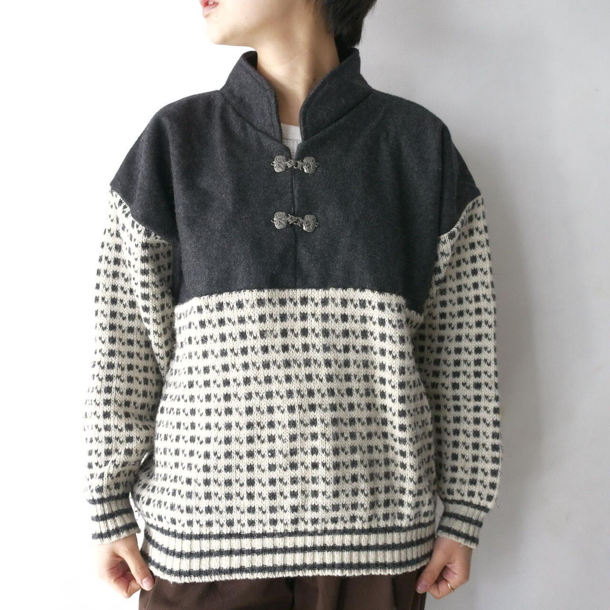 Ireland Tyrolean design pullover knit+different...