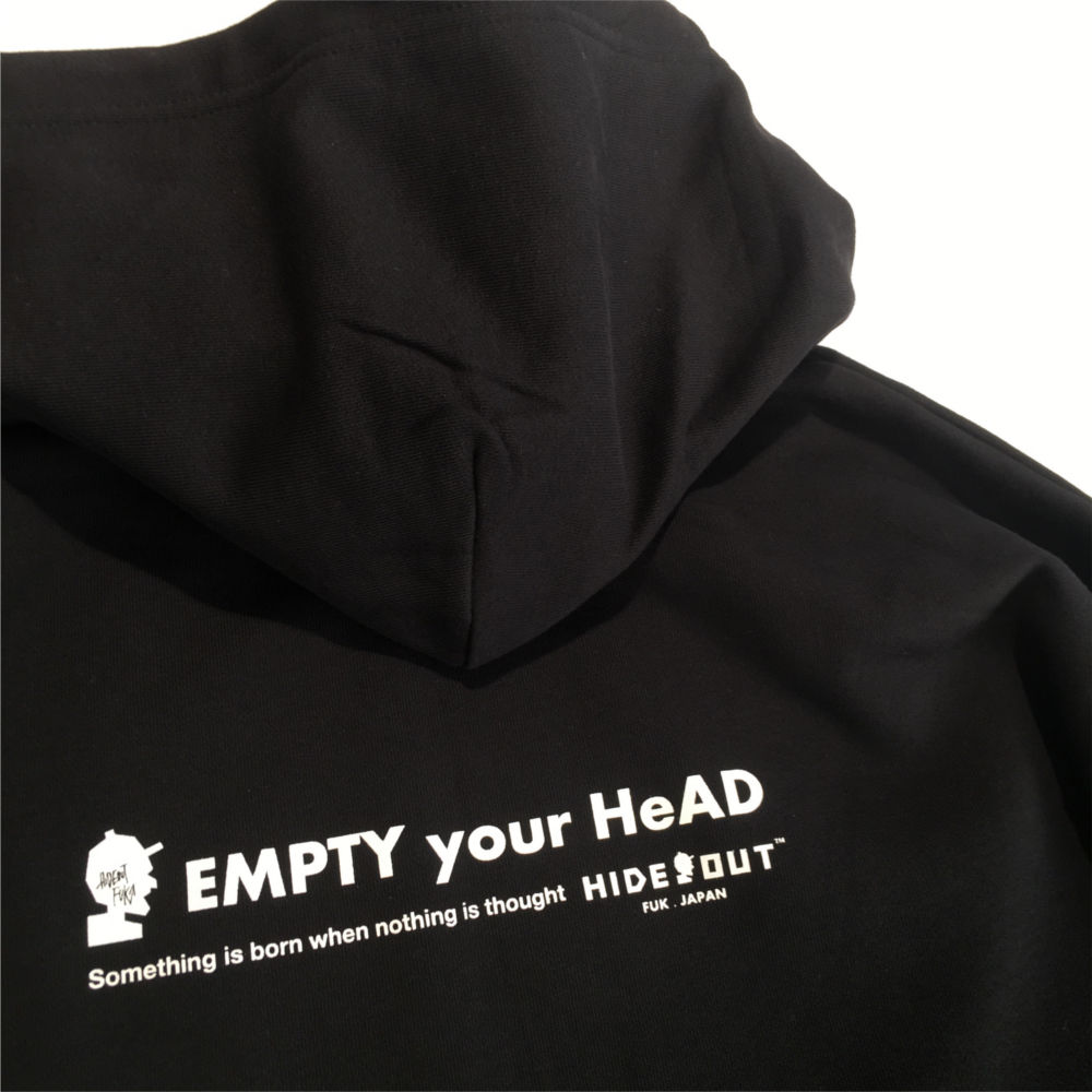 「EMPTY your HeAD」スウェットパーカー grey/orange/black/M...