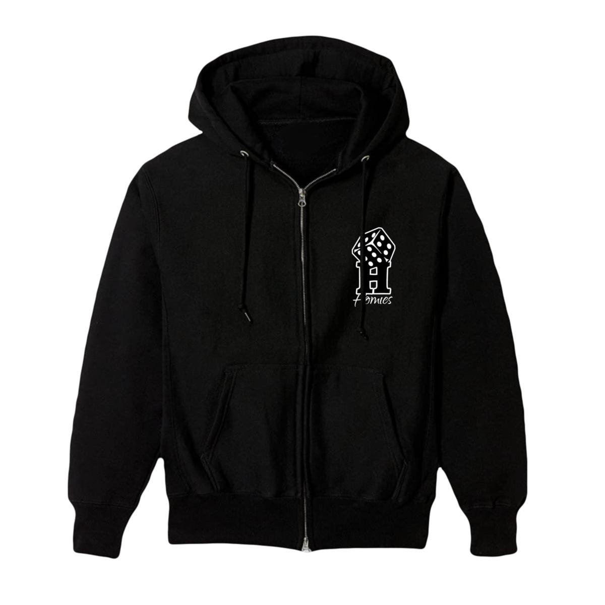 dice homies full zip hoodie （black） | HOMIES