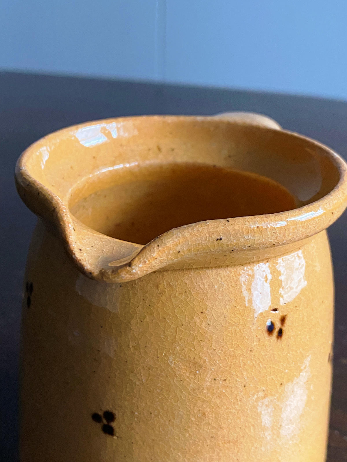 南仏陶器サヴォア 蓋付き ポット ヴィンテージ 050852 | jinen_antique