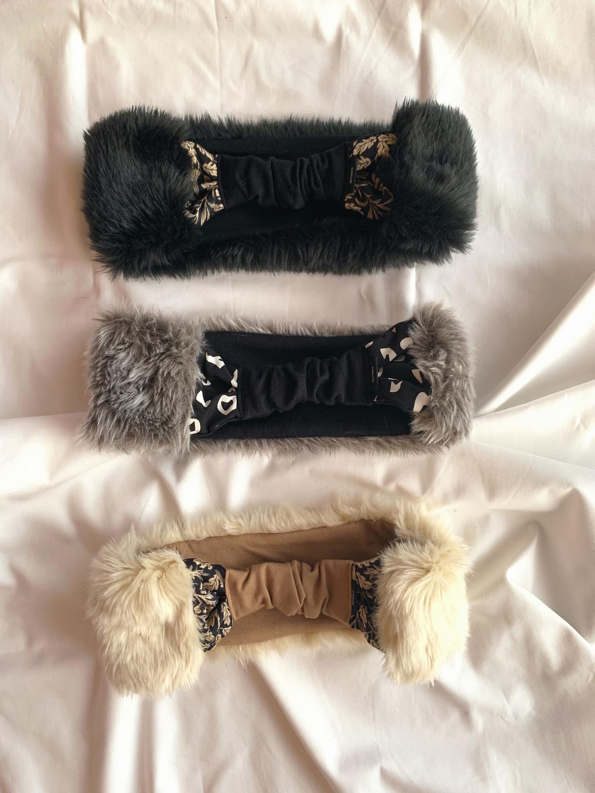eco fur turban off-white | KIMMADE