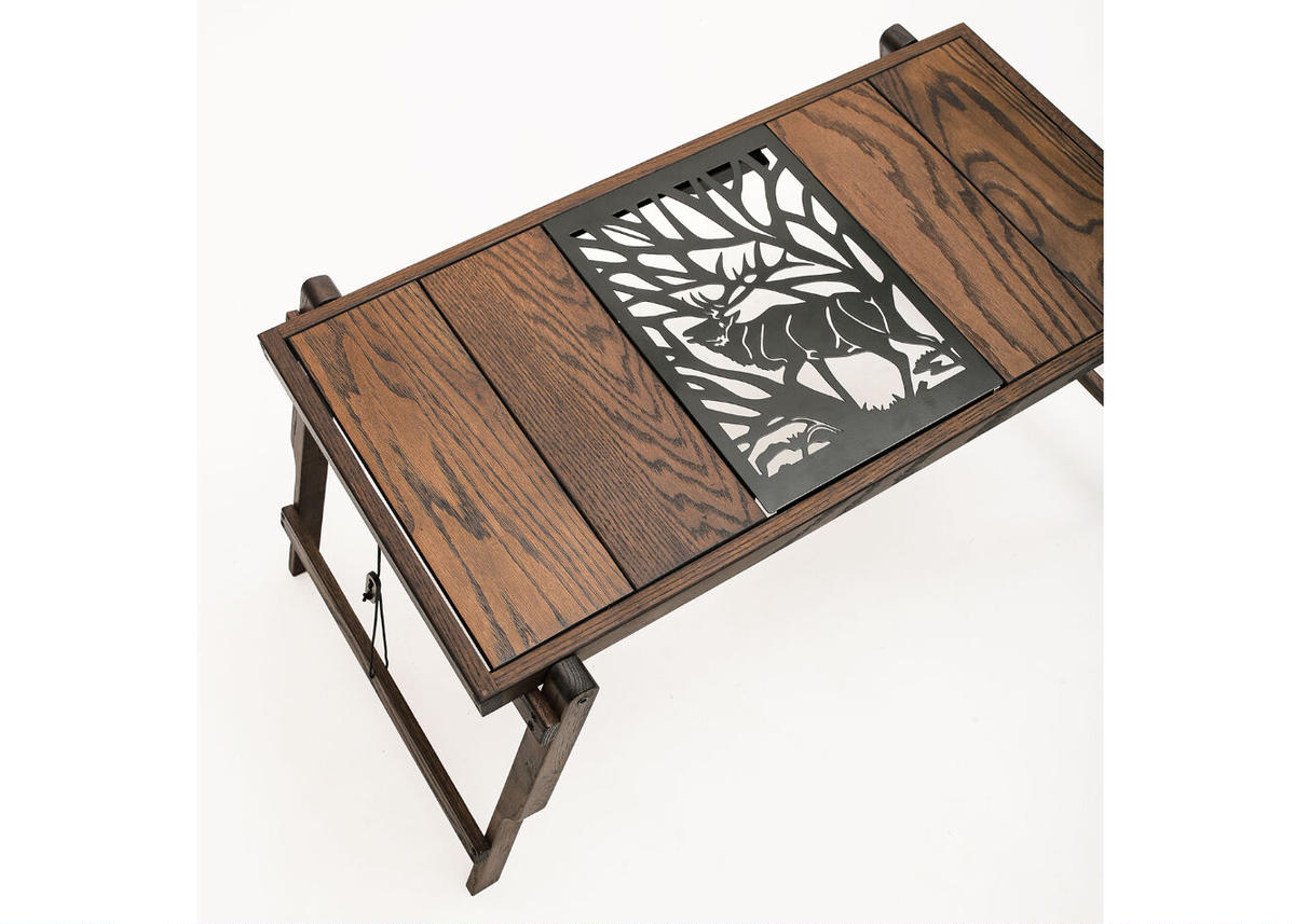 インフィニティ ウッドテーブル T02 (ウォールナット色) | KIMICAMP