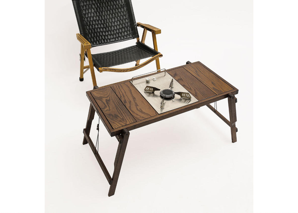 インフィニティ ウッドテーブル T02 (ウォールナット色) | KIMICAMP