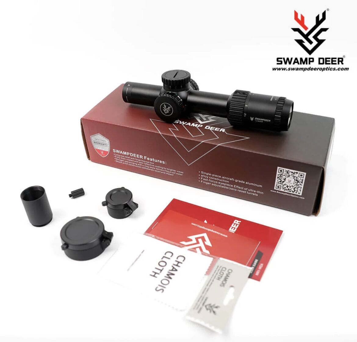 SWAMP DEER OPTICS 1.2-6X24mm IR ショートスコープ（実銃対応規格...