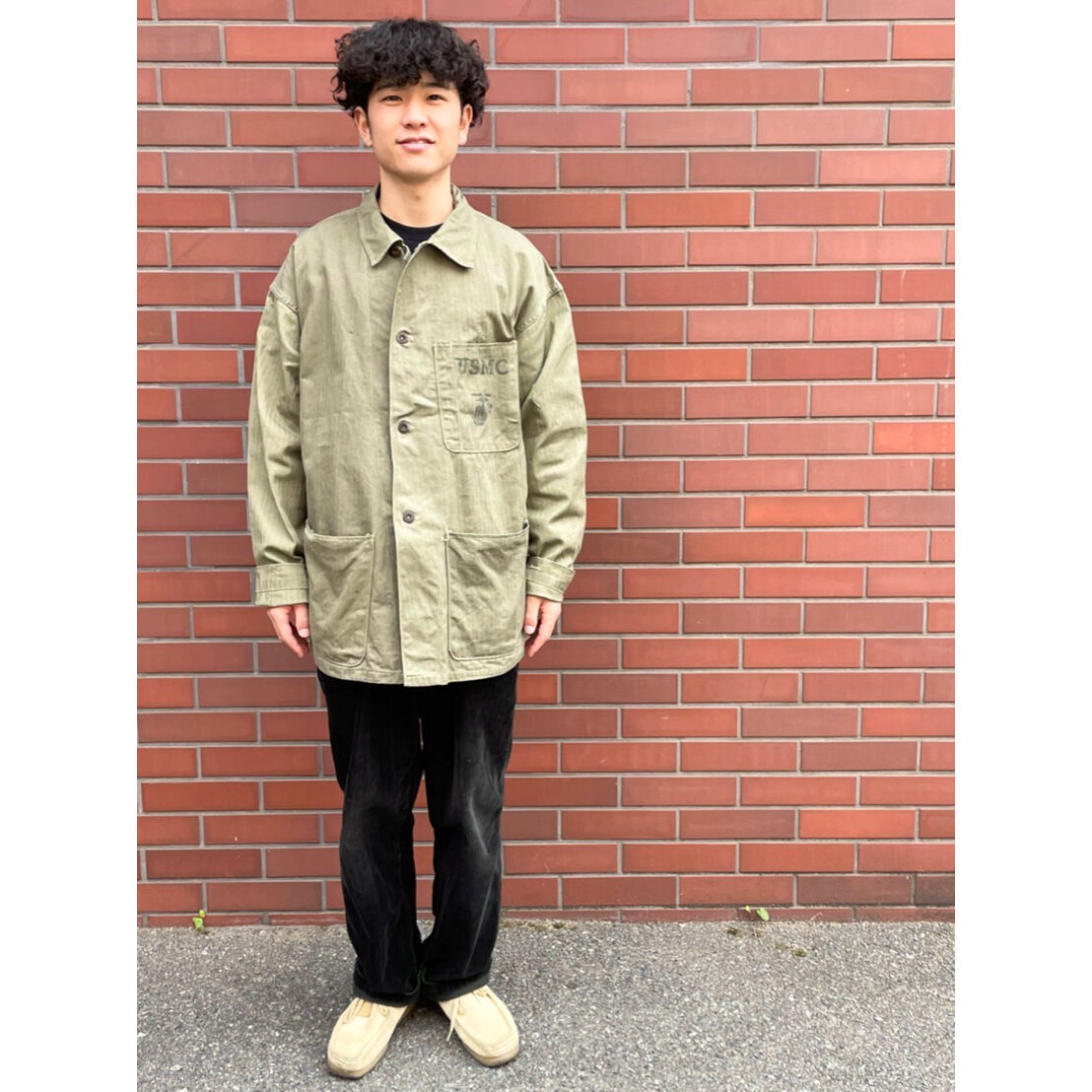 40s WW2 US MARINE CORPS P41 HBT JACKET Size 42 ...