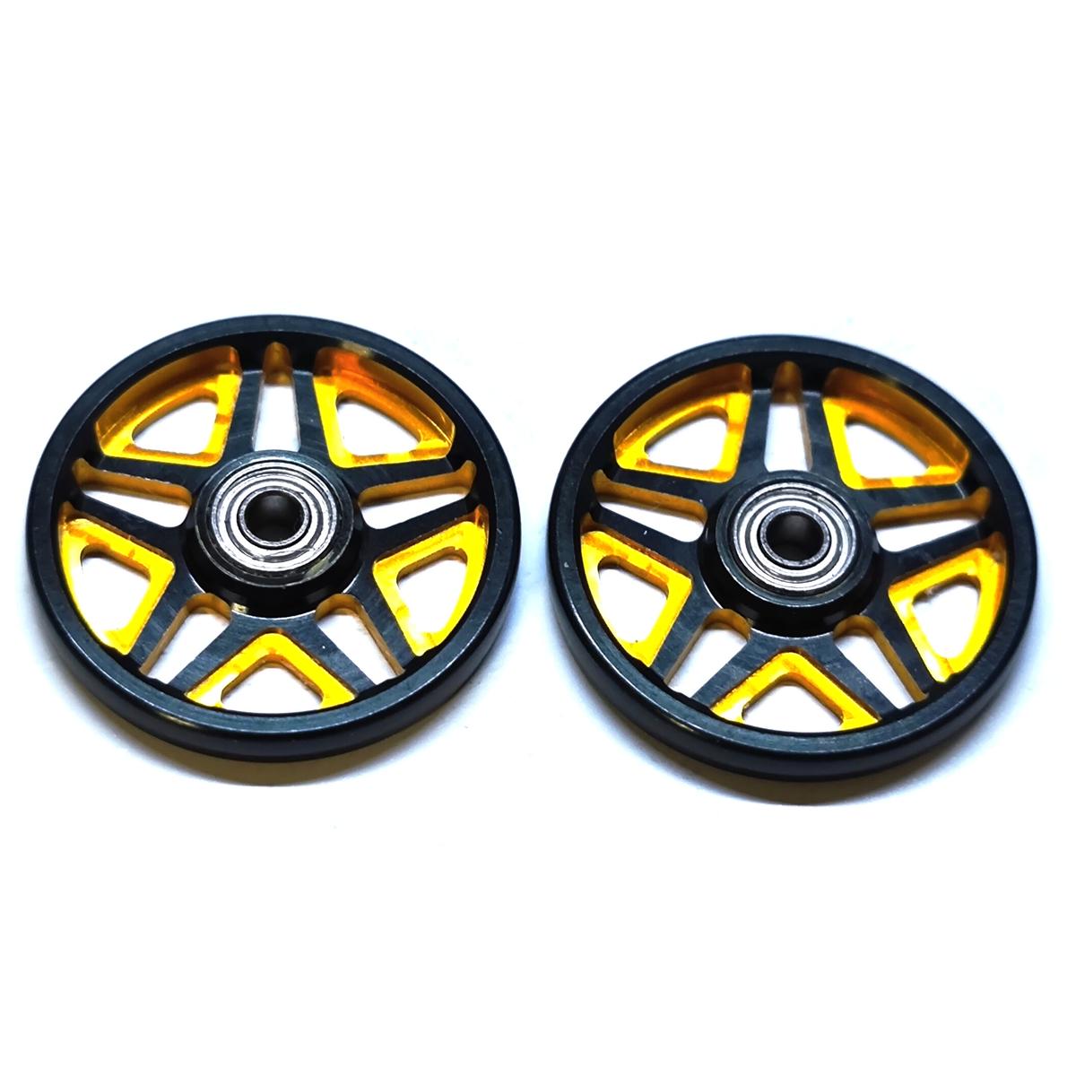 【A-STAR】Wアルマイト CNC加工 オールアルミベアリングローラー (19mm) | m...