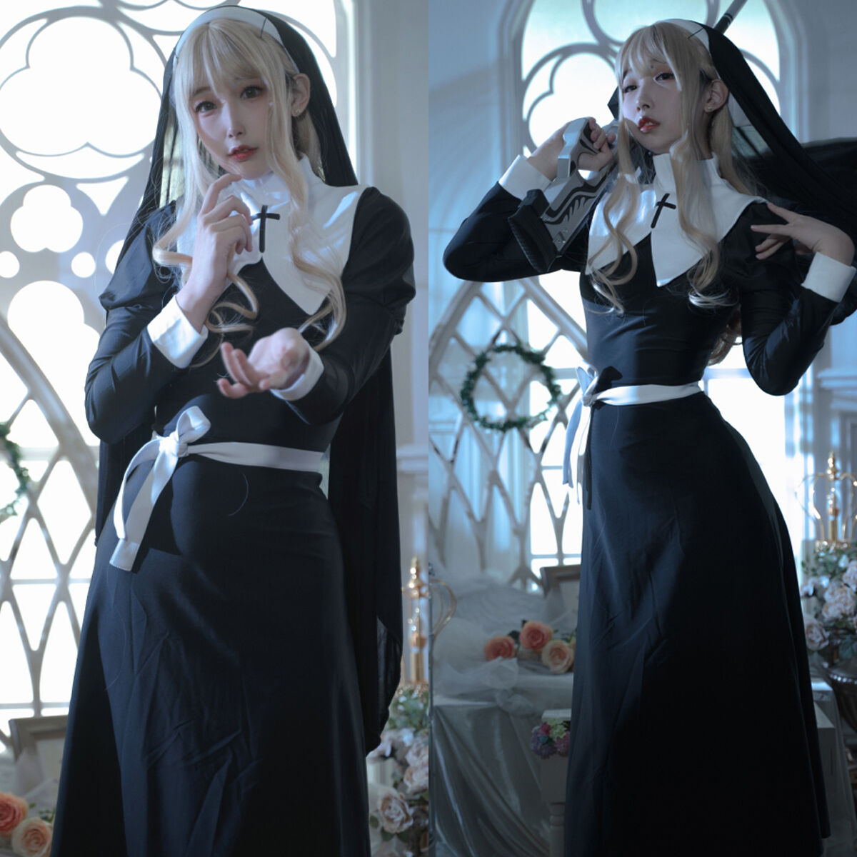 背後露出の禁欲シスターコスプレセット 修道女コスチューム【歪萌舍】NO.042 | Sexym...