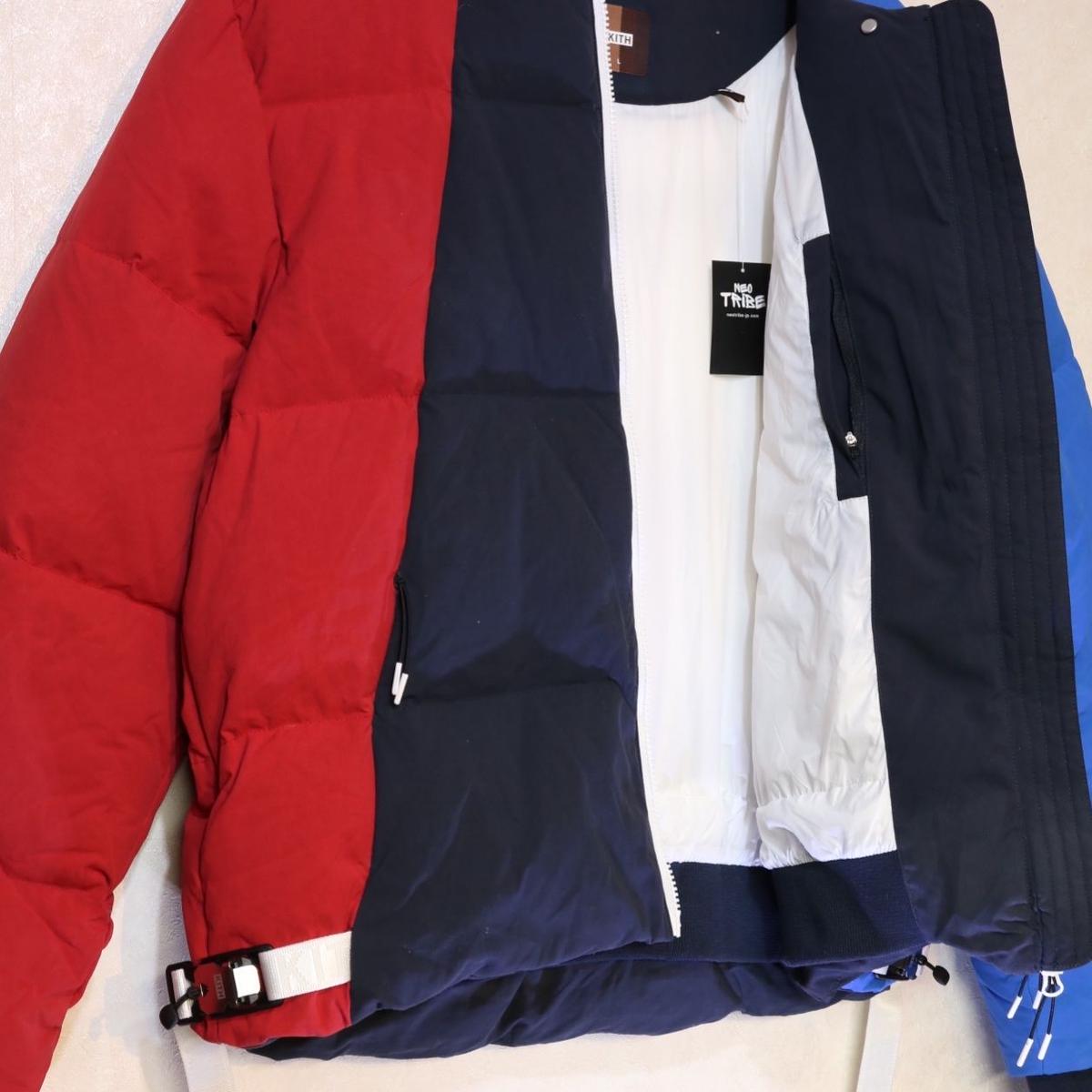 Kith Colorblocked Puffer Jacket Blue/Multi L Si...