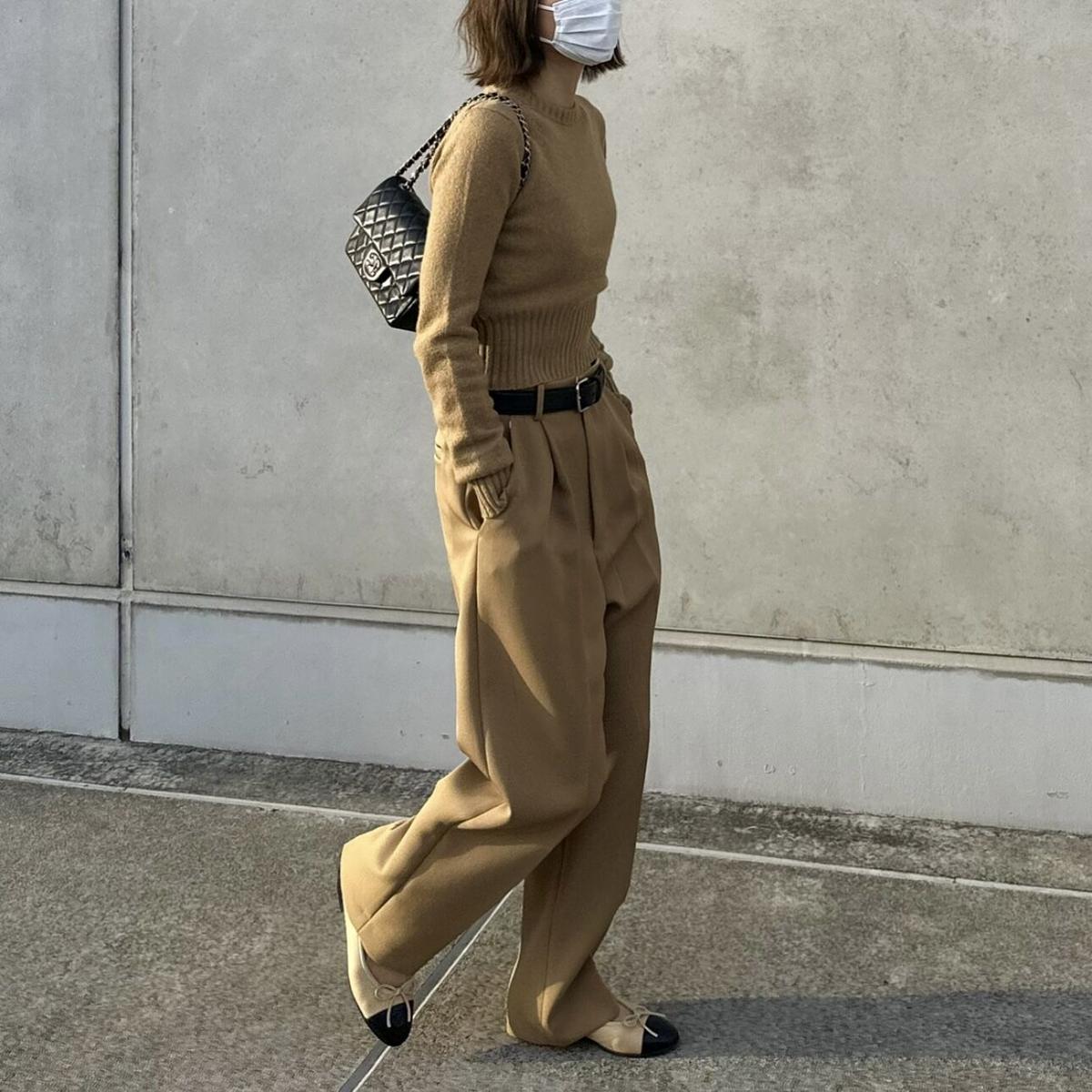 tailored slacks(black/camel) | ok.soon