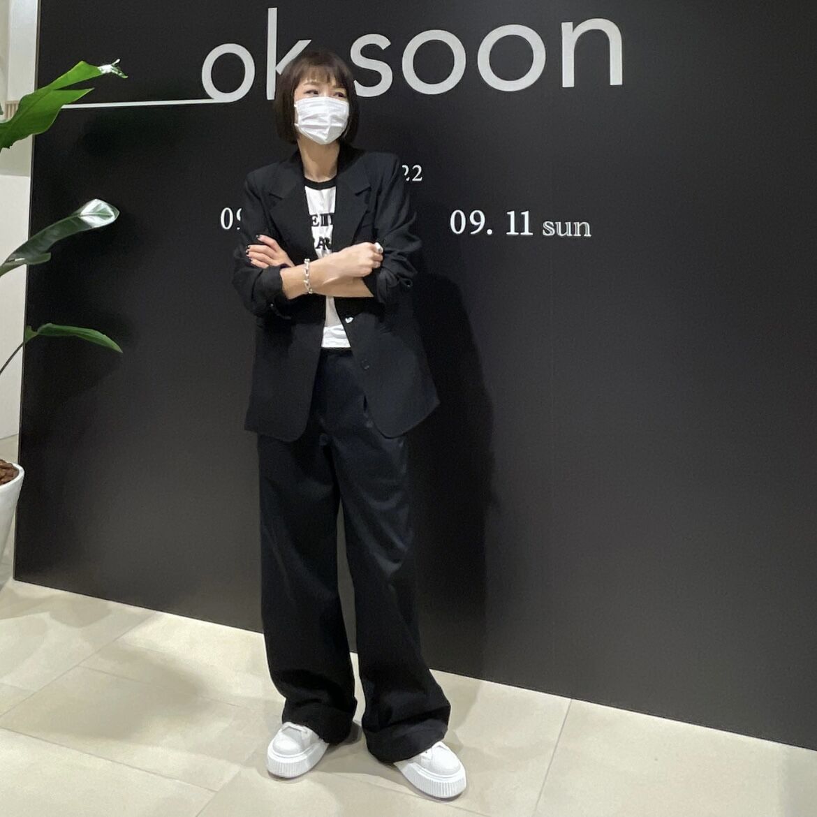 ok.soon×dickies wide chino pants (black) | ok.soon