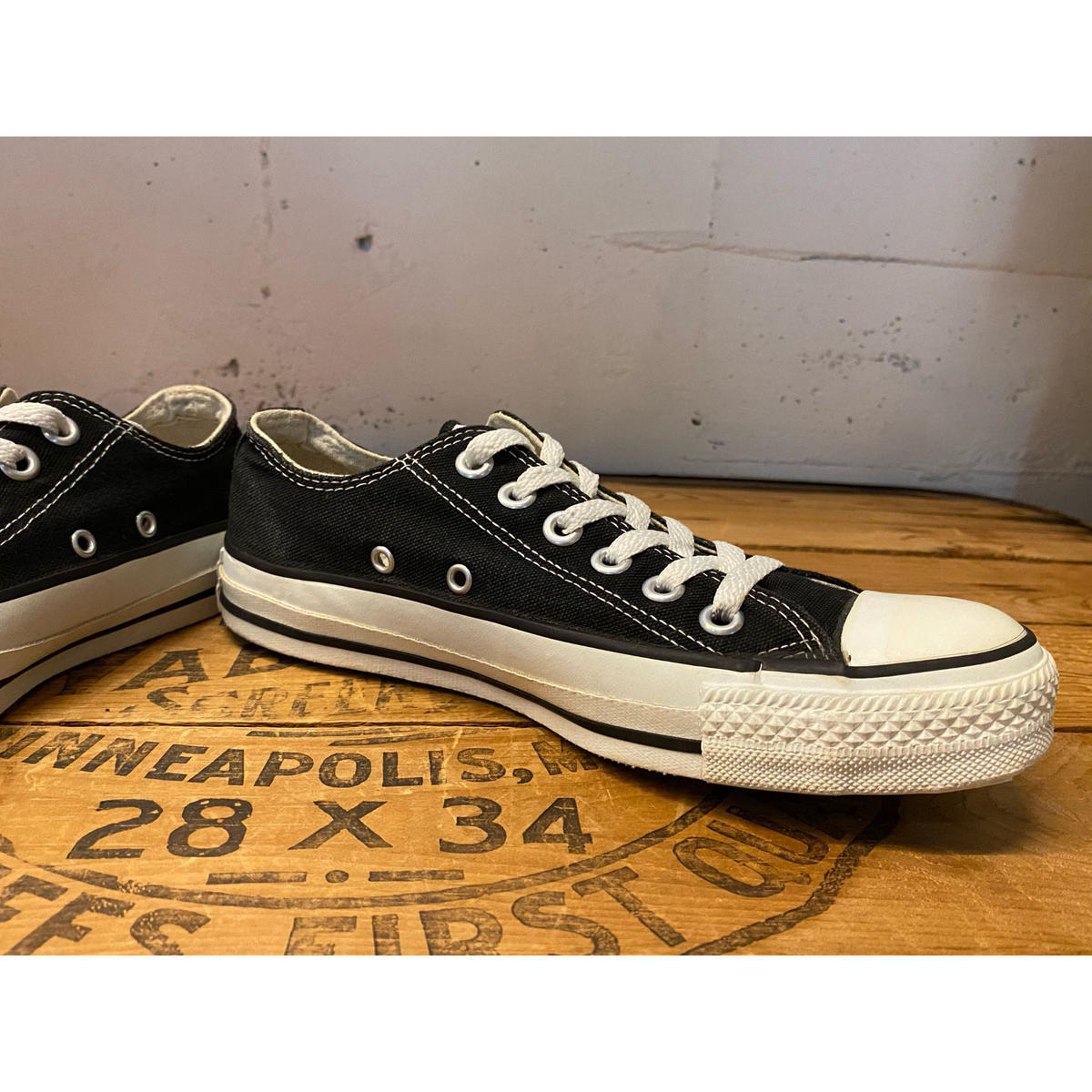 1990s CONVERSE ALL STAR Low-Cut Sneaker "Black"...