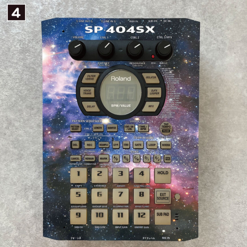 SP-404SX custom skin [patterned] - waterproofin...