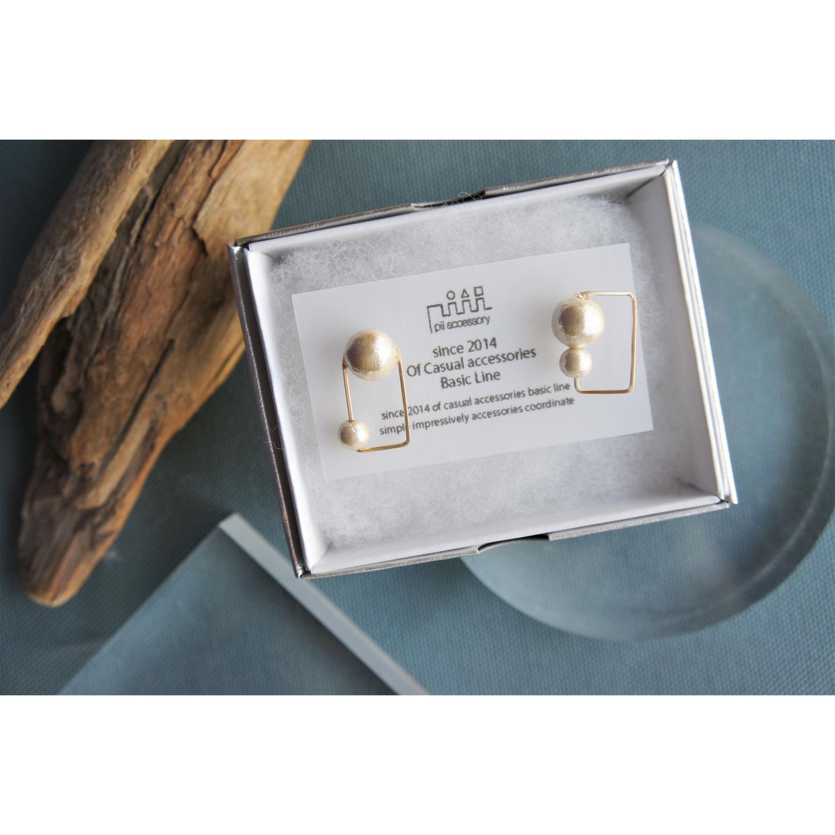 【14kgf】シカクピアス・イヤリング | piii