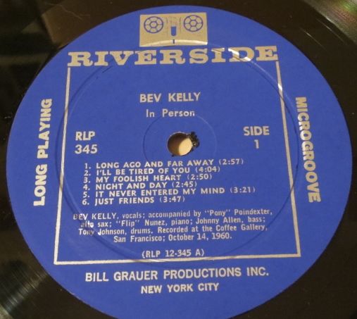 Bev Kelly ‎– Bev Kelly In Person (Riverside Rec...
