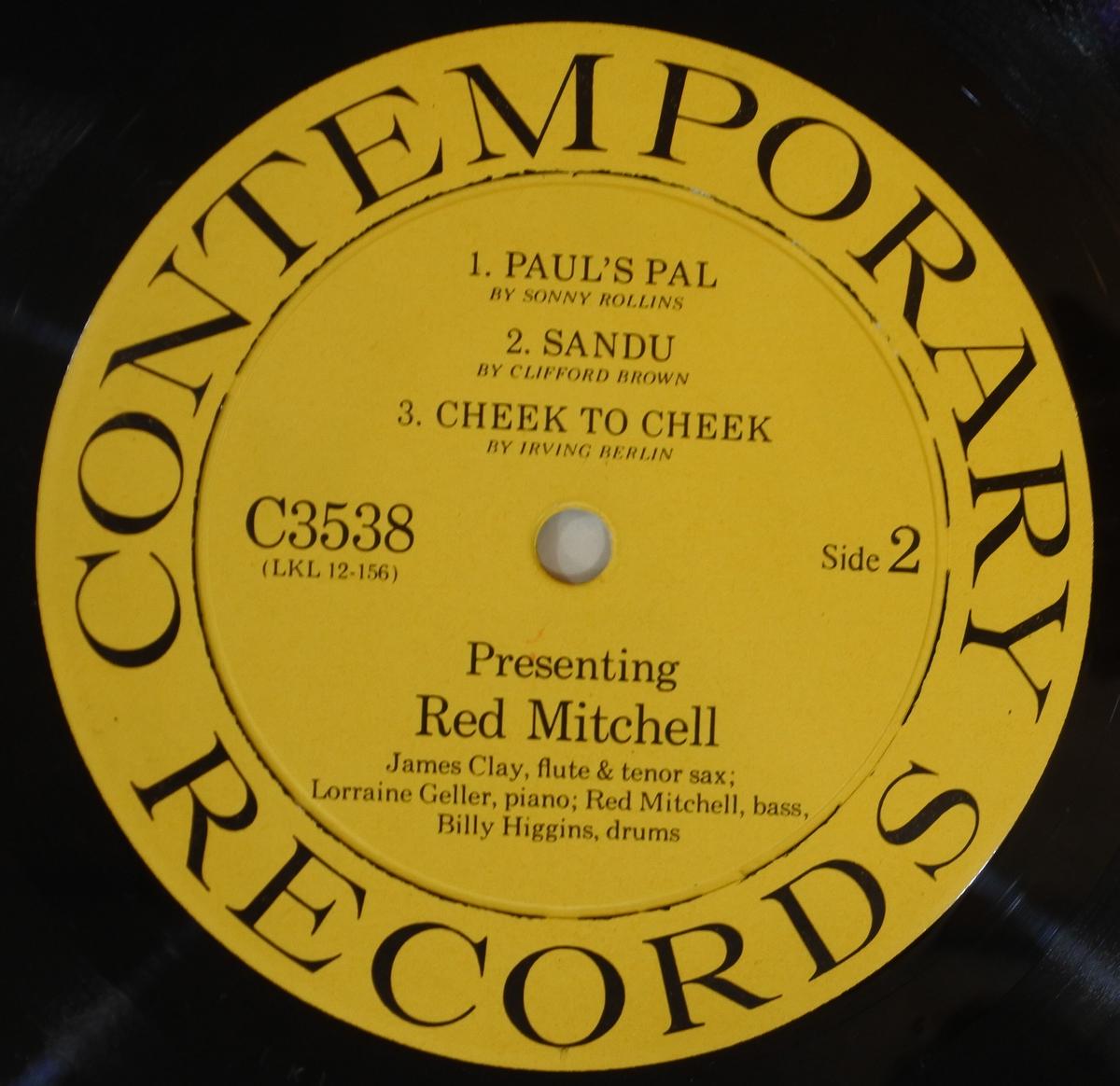 Red Mitchell ‎– Presenting Red Mitchell（Contemp...