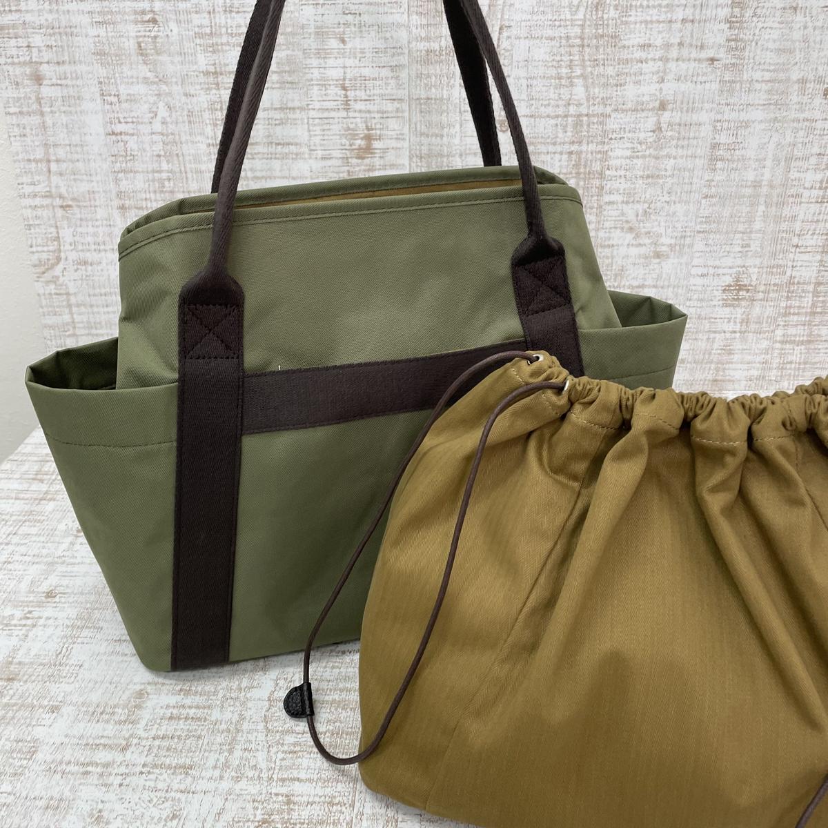 A4対応 収納多数 撥水加工 ショルダー付きバッグ 4col | HA-CHI