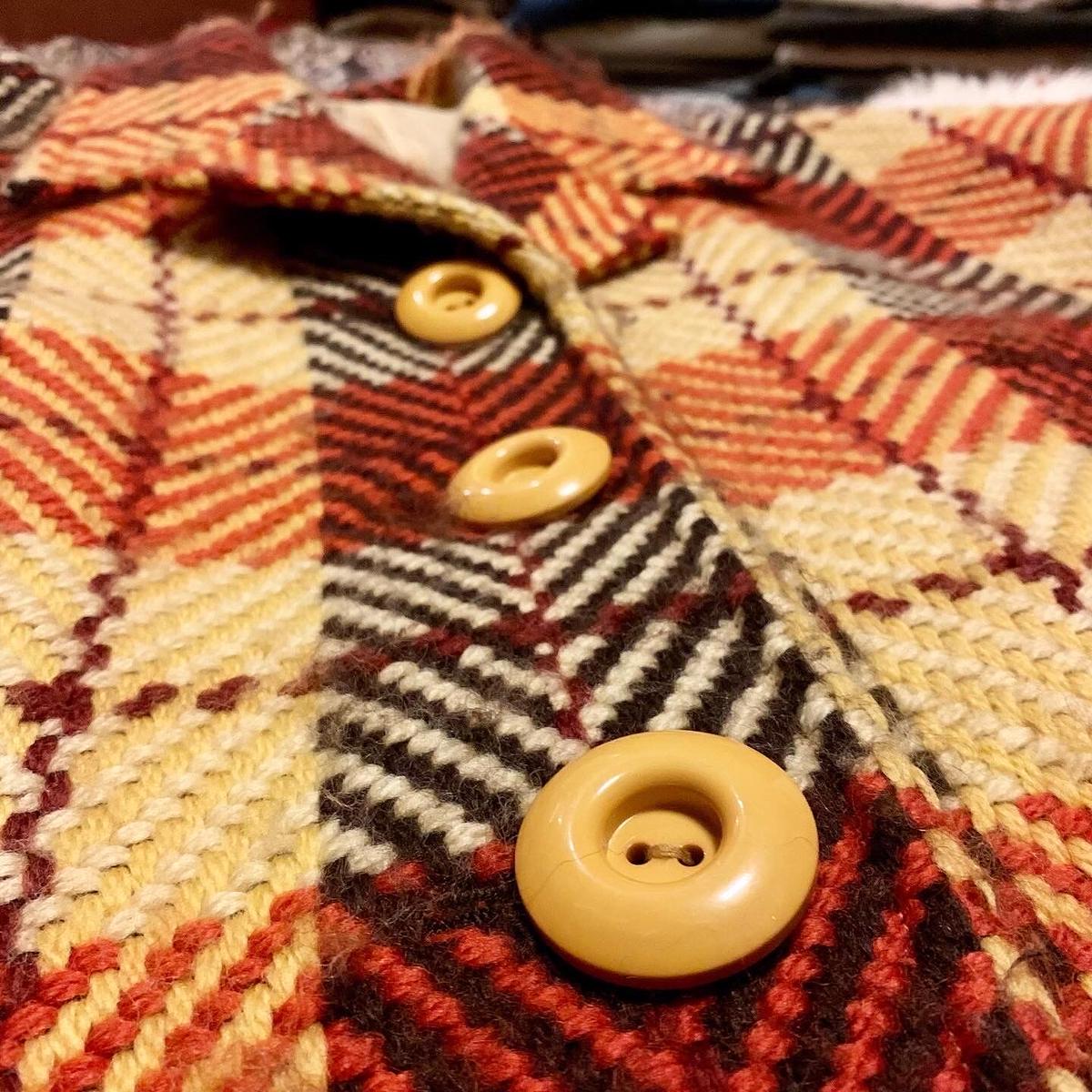 wool checked design jacket 】 | Skeleton Lamp