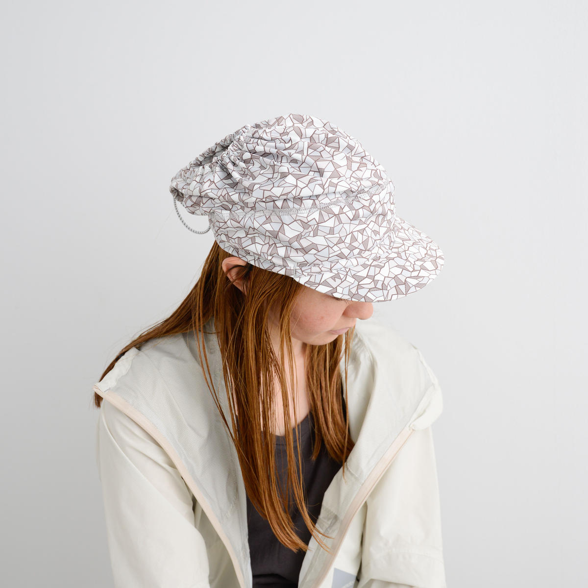 and wander / Geometric printed soft shell cap